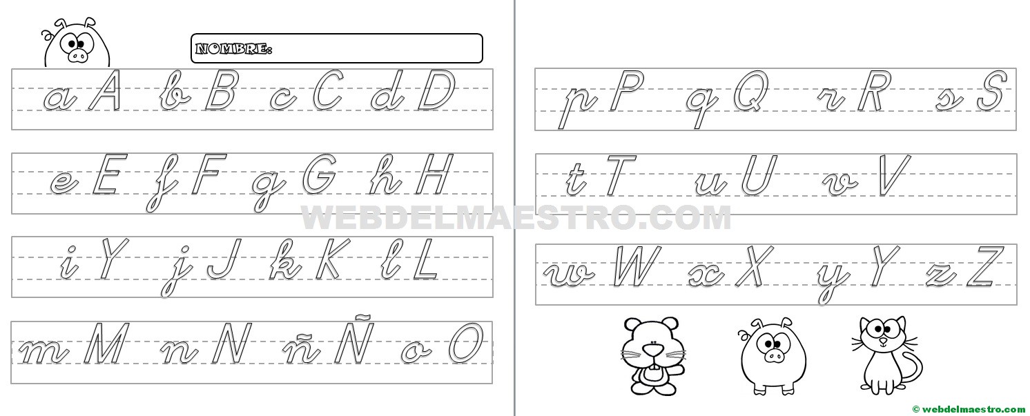 Grafomotricidad | Abecedario infantil | Web del Maestro