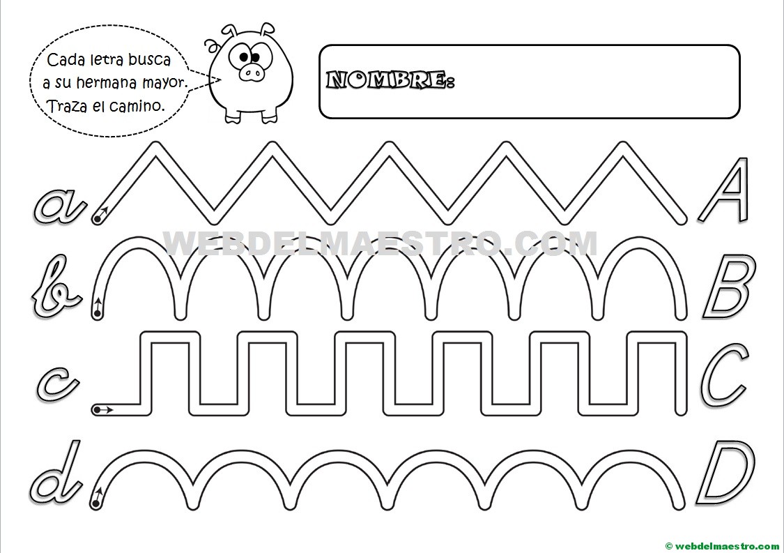 Grafomotricidad | Abecedario infantil | Web del Maestro
