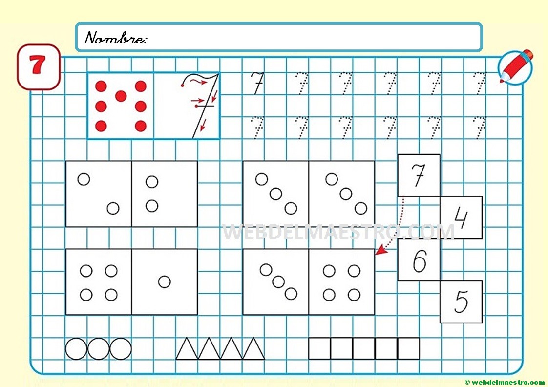 Grafomotricidad: números para descargar e imprimir | Web del Maestro