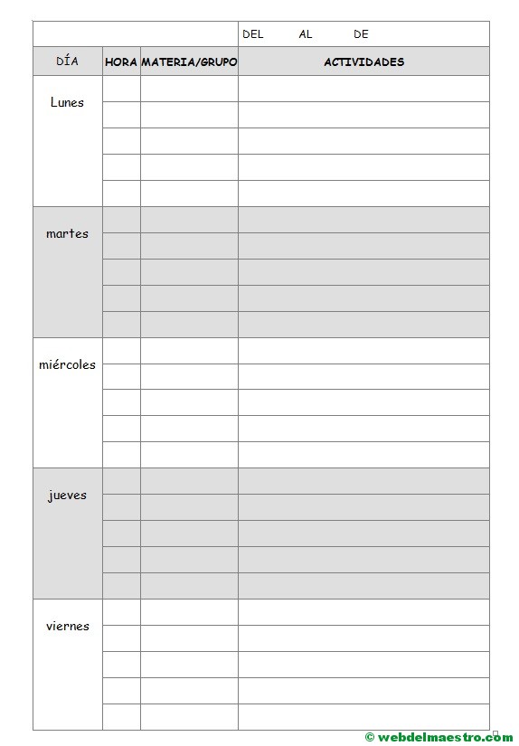 Cuaderno del profesor | Cuaderno del docente | Web del Maestro