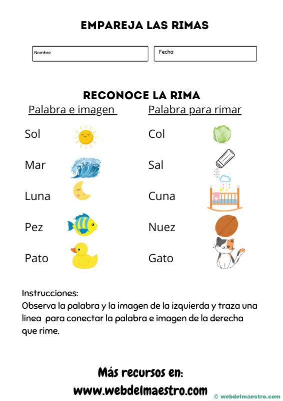 Actividades para juegos de conciencia fonológica con fichas | PDF ...
